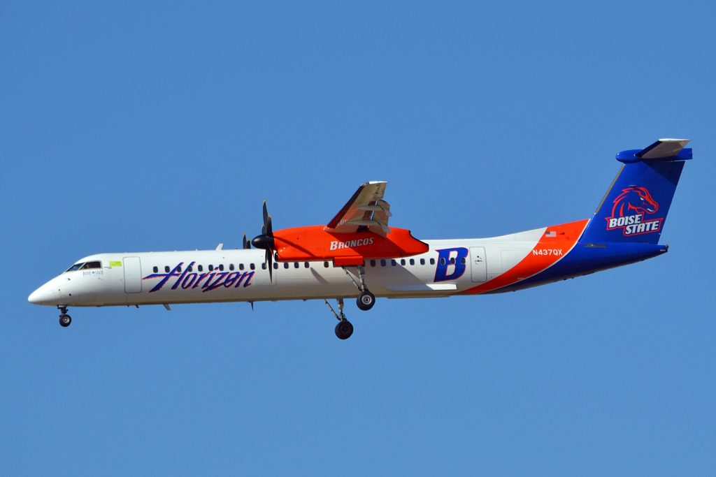 Alaska Airlines Bombardier Dash 8-Q400 Boise State University Broncos ...