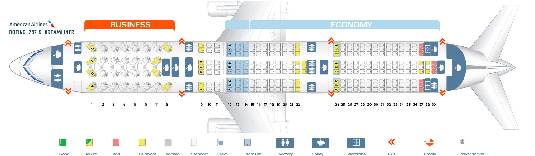 American Airlines Fleet Boeing 787-9 Dreamliner Details and Pictures